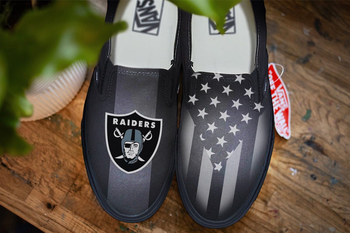 Raiders Custom Painted Shoes | Raiders Nation | Raiders Shoes ...